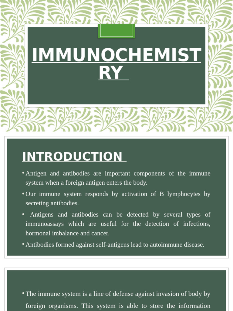 Immuno Chemistry | PDF