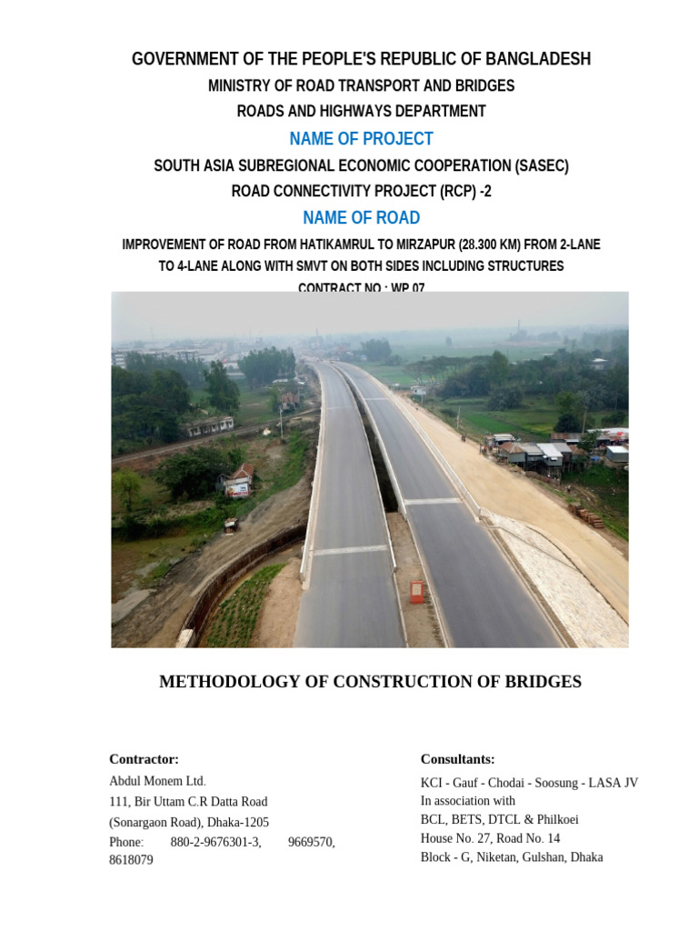 Methodology of Construction of Bridges | PDF
