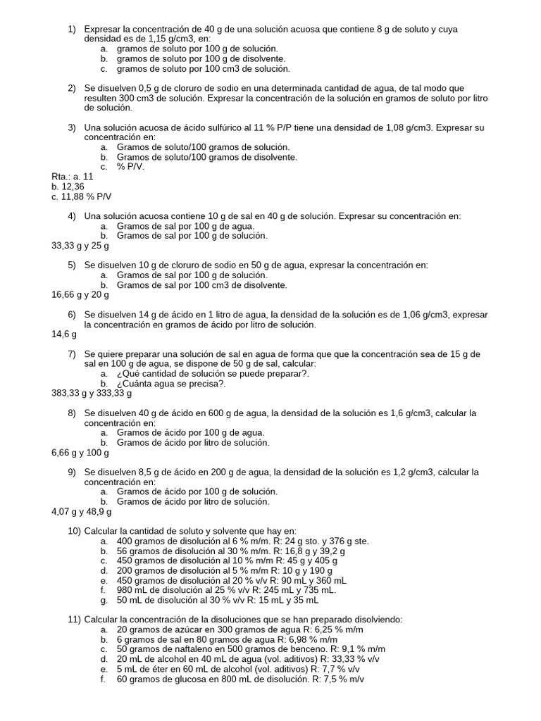 Ejercicios Soluciones | PDF