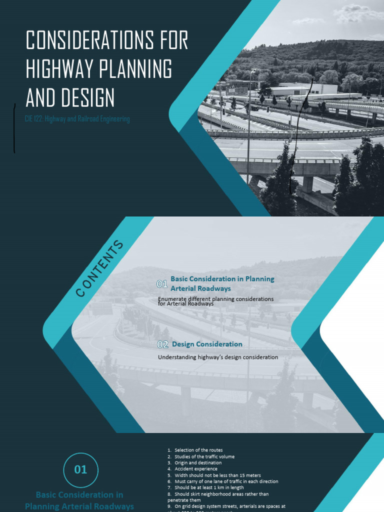 Basic Considerations of Planning Arterial Roadways | PDF