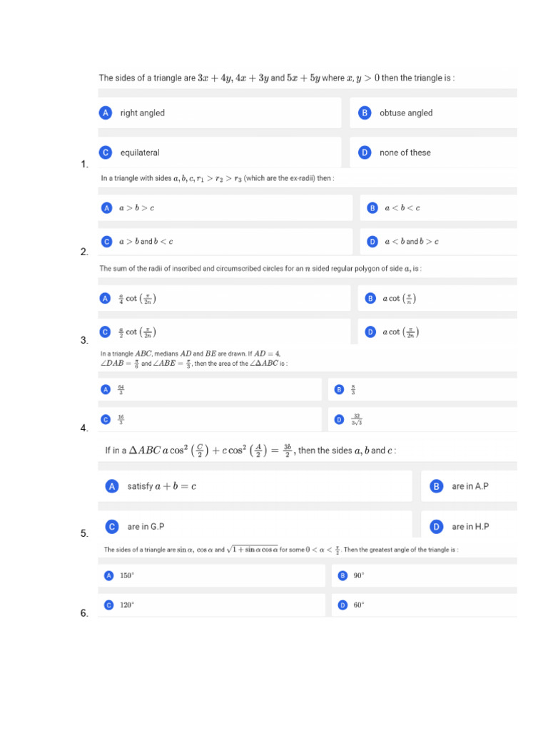 SOT Practise Sheet | PDF