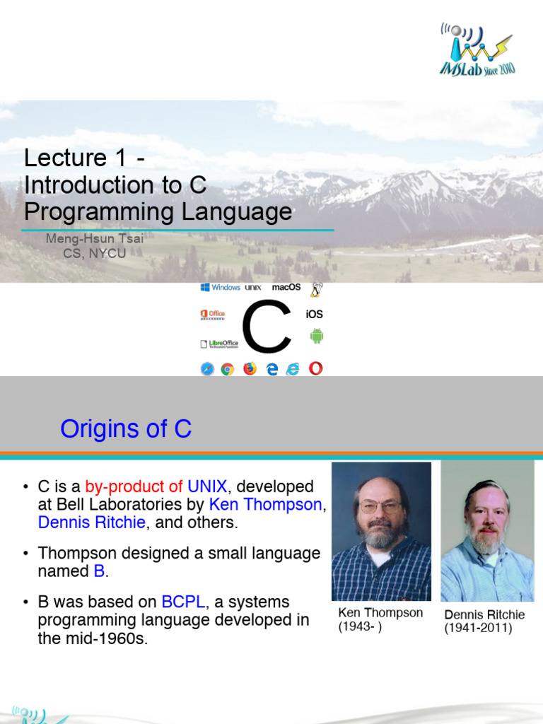 01 Introduction To C Programming Language | PDF