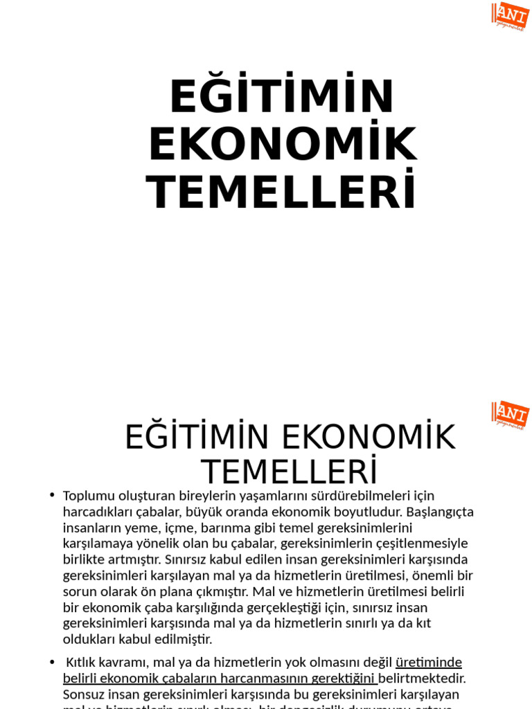 E Itime Giri 6. Hafta Ekonomik Temeller | PDF