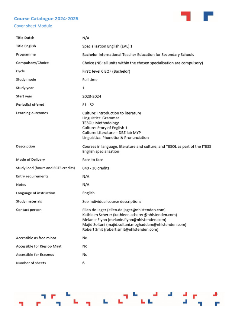 ITESS 1 English 2024-2025 | PDF