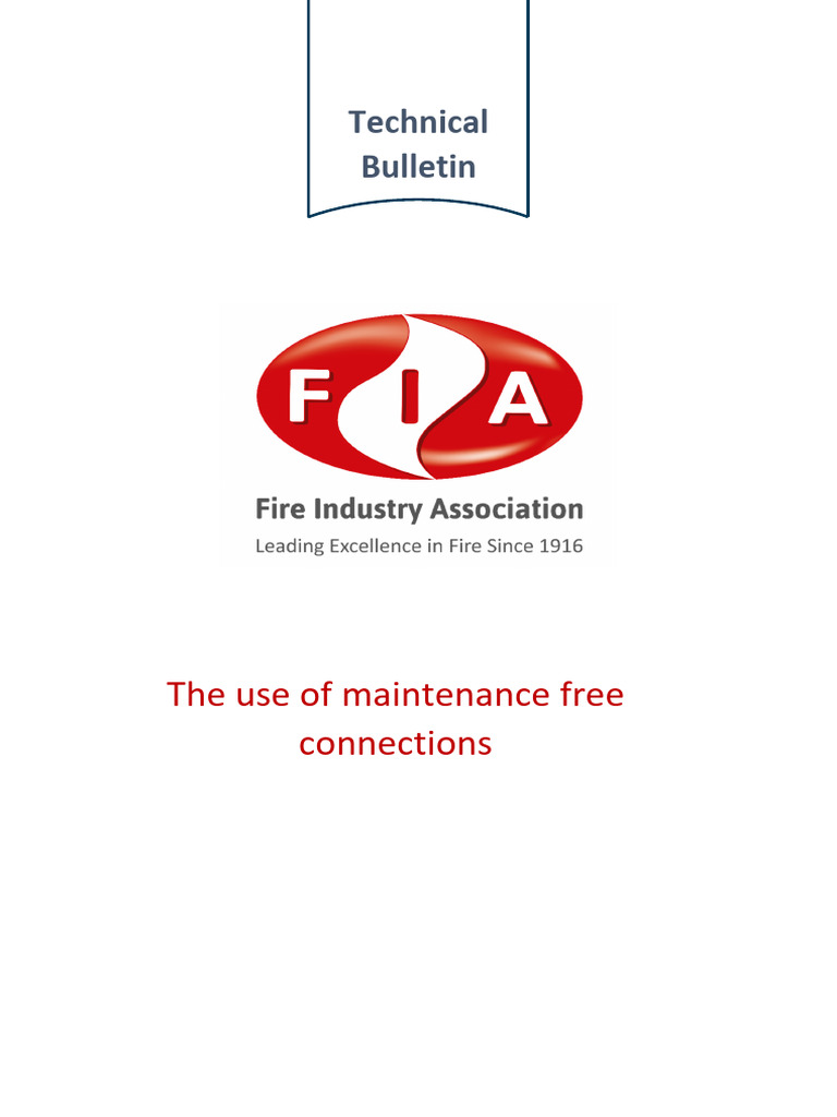 Technical Bulletin Maintenance Free Connections | PDF