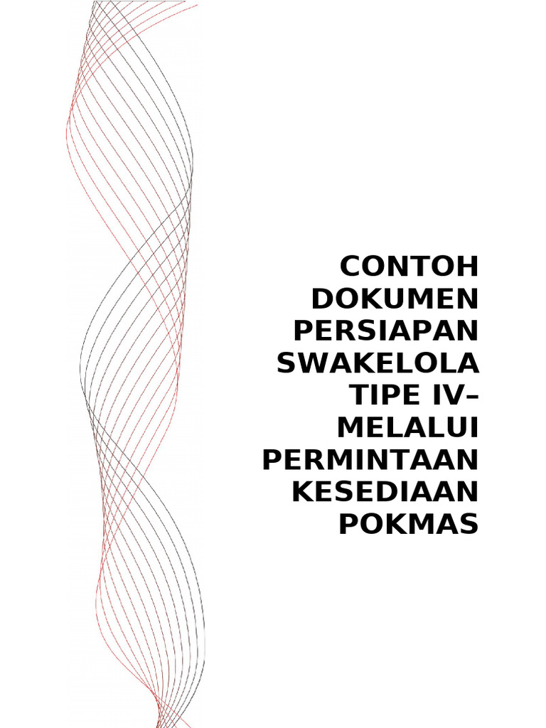Contoh Dokumen Persiapan Swakelola Tipe IV Permintaan Kesediaan - Clean | PDF