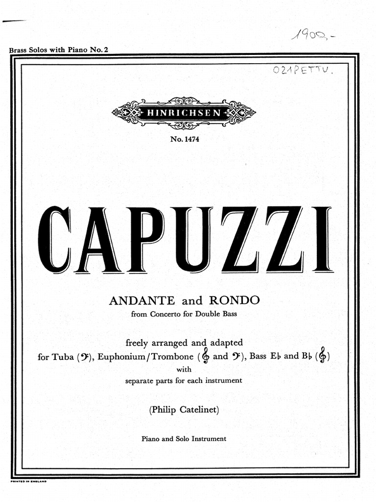 Capuzzi A. - Andante and Rondo (Euphonium + Piano) | PDF
