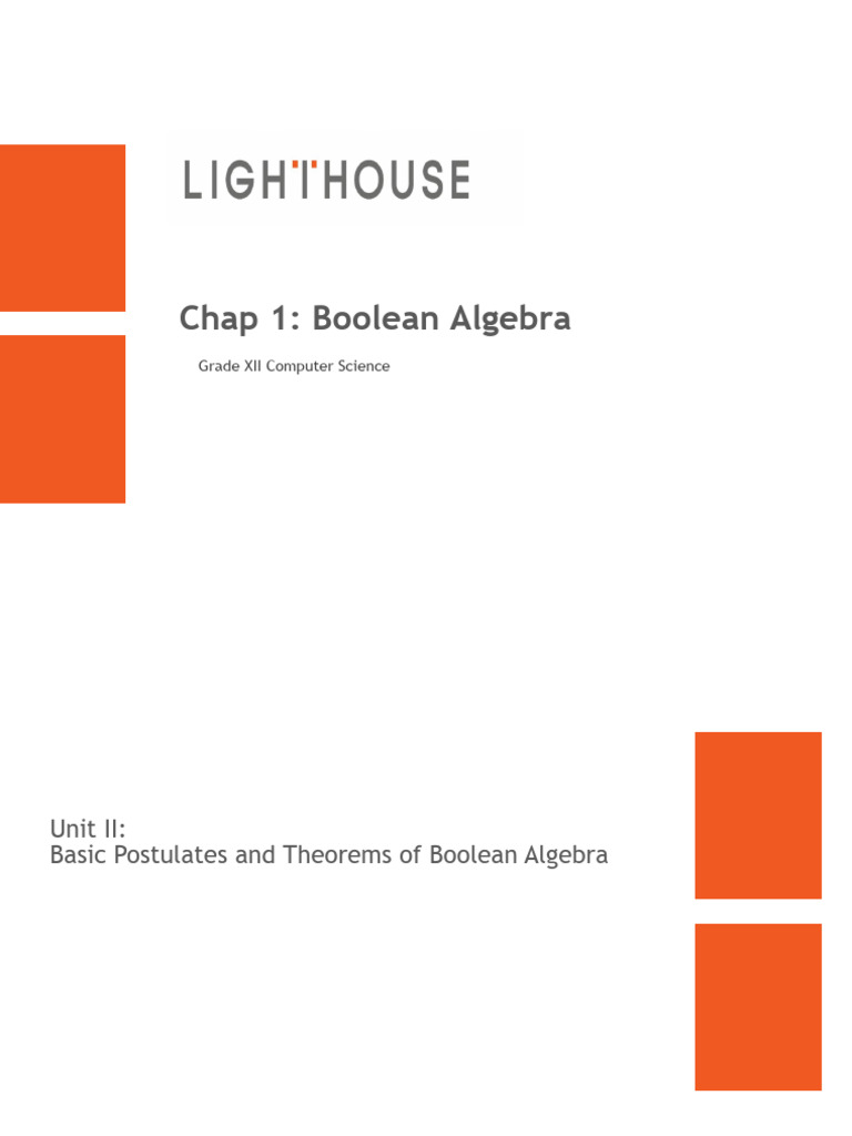 Chap1 Boolean Algebra - Unit 4 | PDF