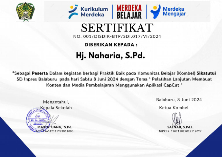 Hj. Nahariah.S.Pd. - 6 | PDF