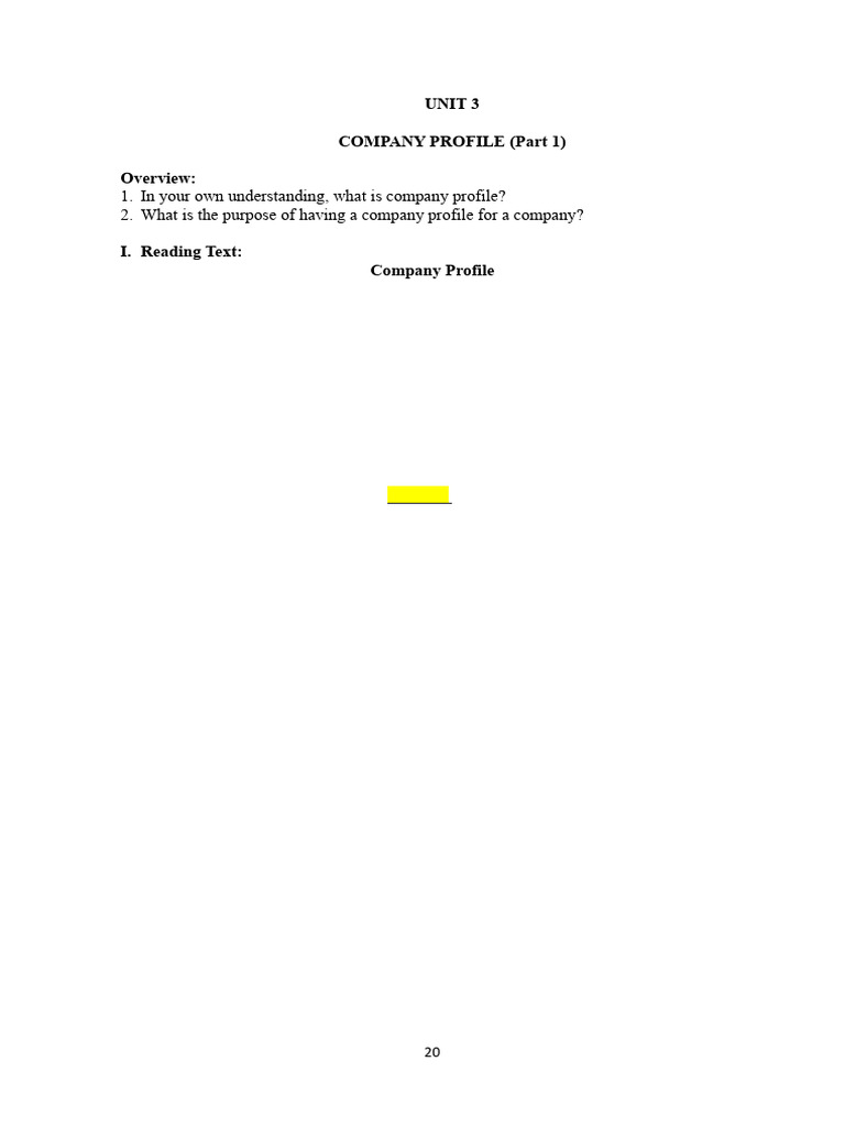 Essential Elements of a Company Profile | PDF | Infographics | Business