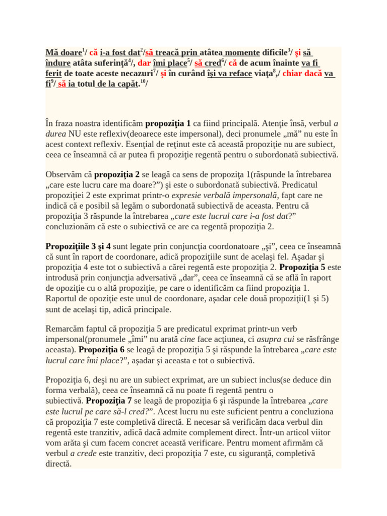Analiza Fraza - Explicatie | PDF
