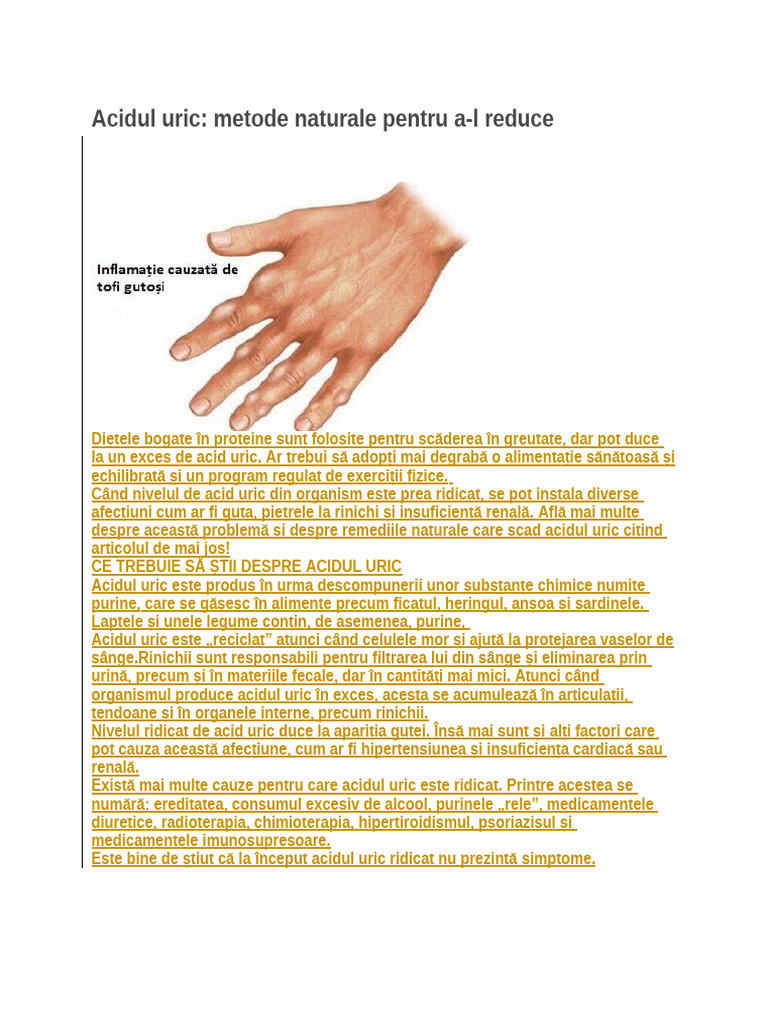 Acidul Uric 2 | PDF