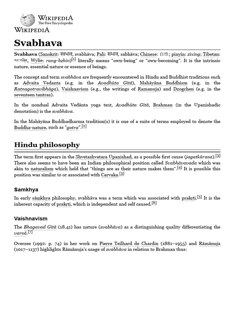 Svabhava | PDF