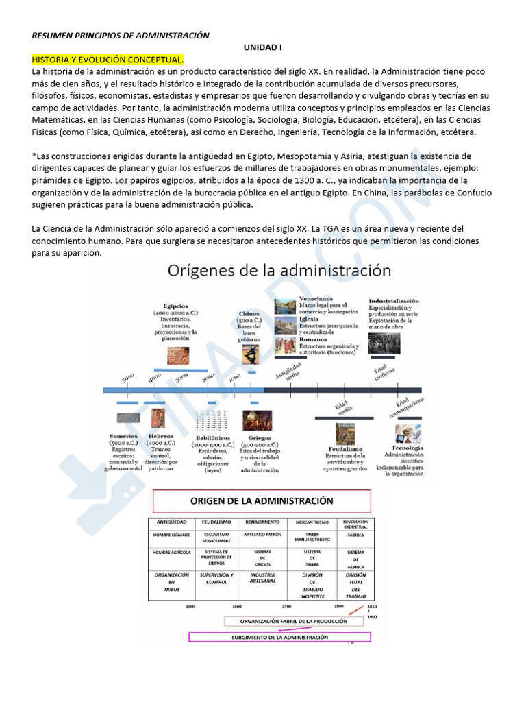 UNIDAD I Resumen Admin | PDF