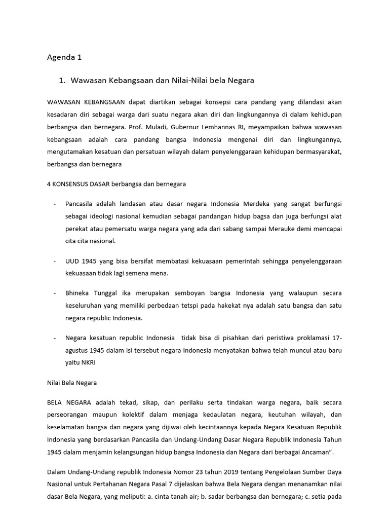 Rangkuman Seluruh Agenda Mata Orientasi | PDF
