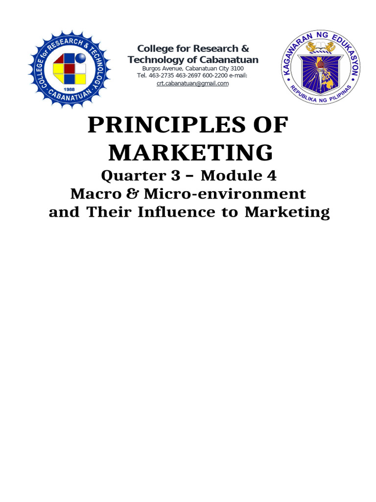 Principles of Mktg-Q1-Module-4 | PDF