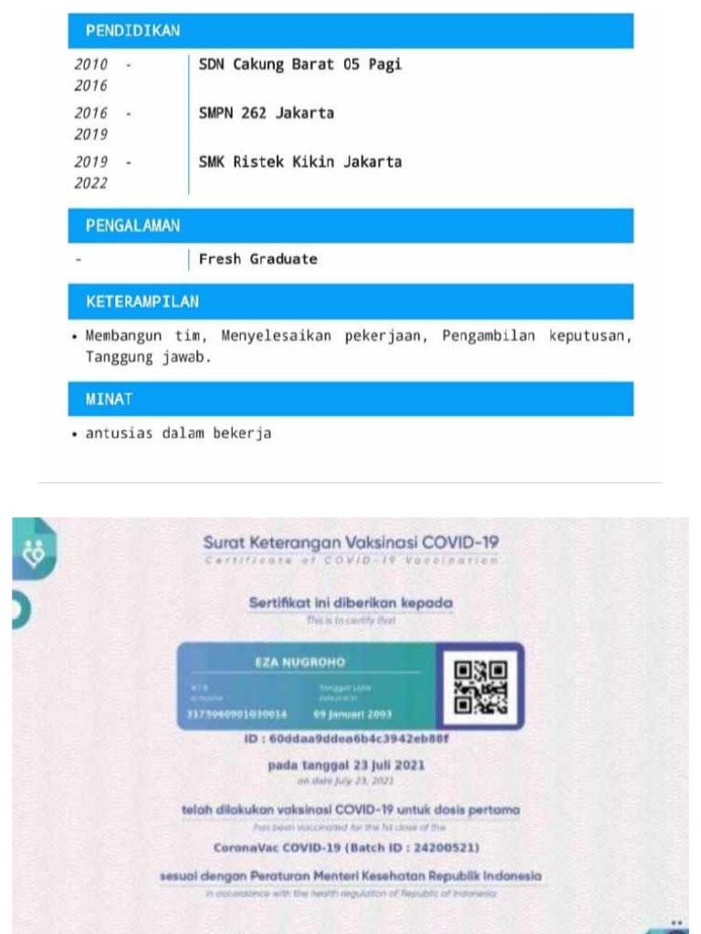 (CV) Eza Nugroho | PDF