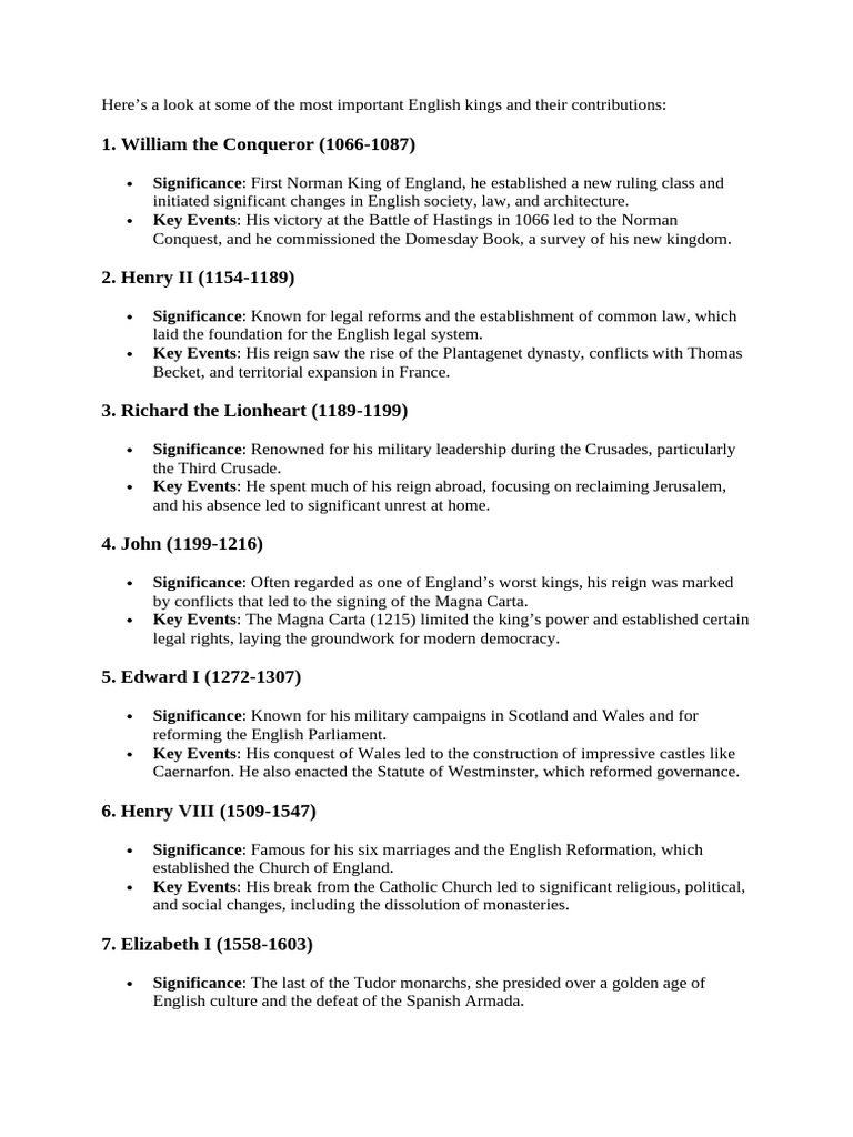 English Kings | PDF