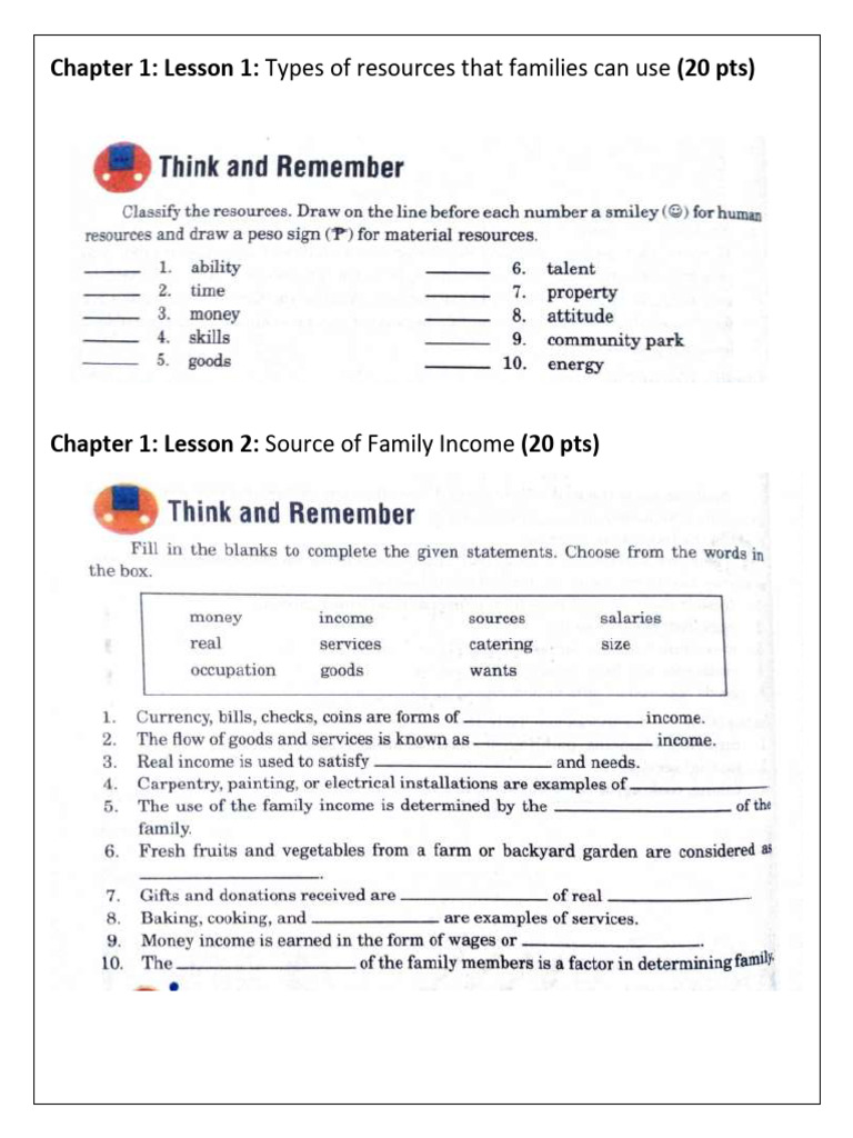 Chapter 1 - Lesson 1 and 2 | PDF