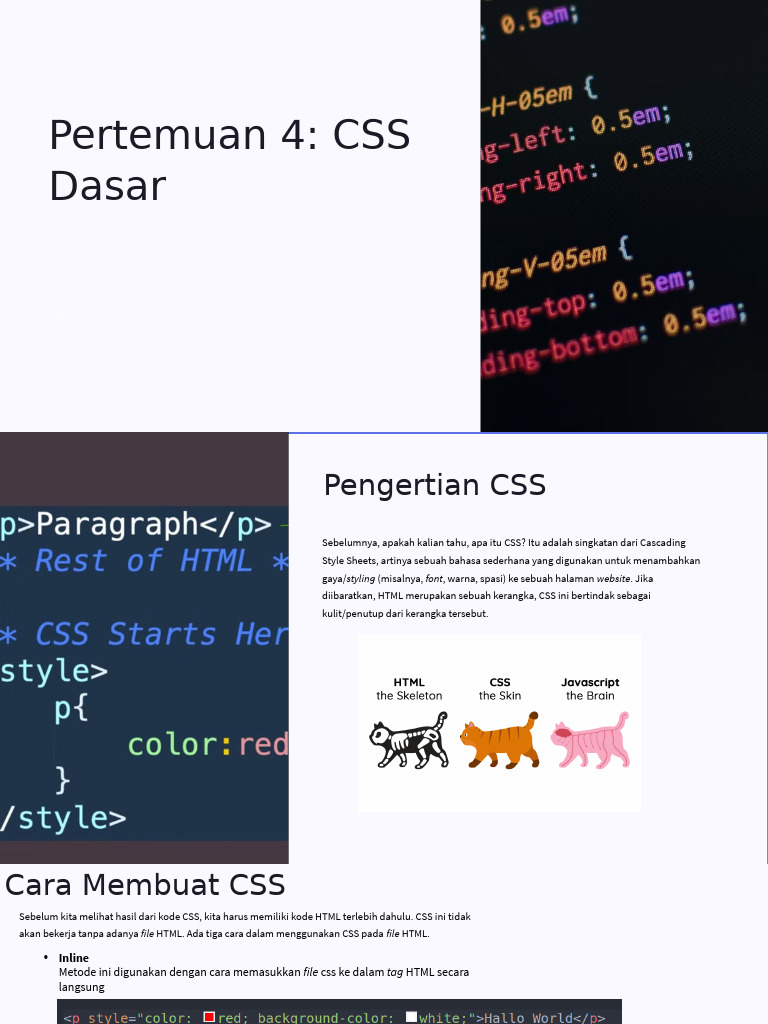 Pertemuan 4 CSS Dasar | PDF