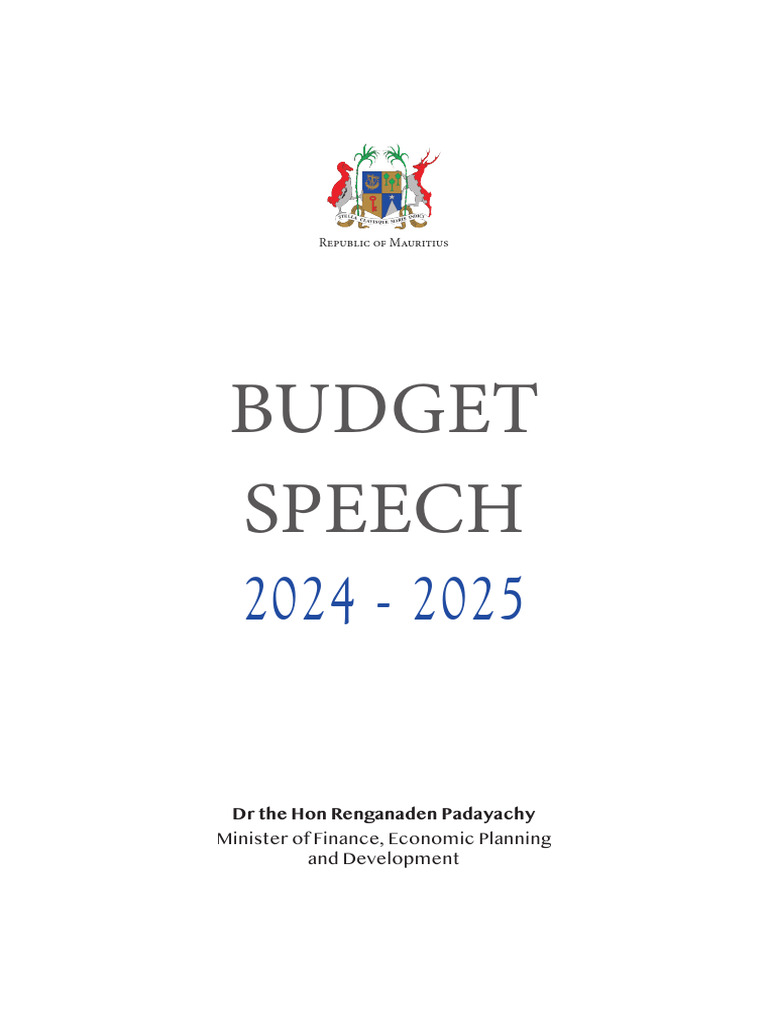 2024 25 Budget Speech | PDF