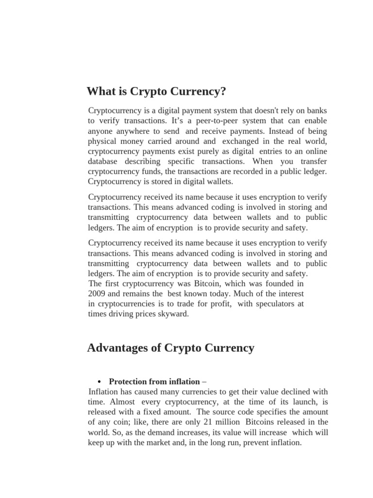 What Is Crypto Currency | PDF