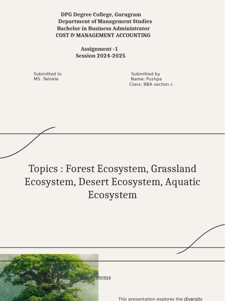 Slidesgo Exploring The Diversity and Functionality of Global Ecosystems ...