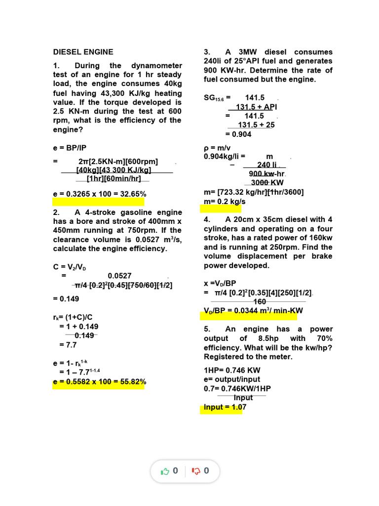 Pdfcoffee Diesel Engine - Compress | PDF