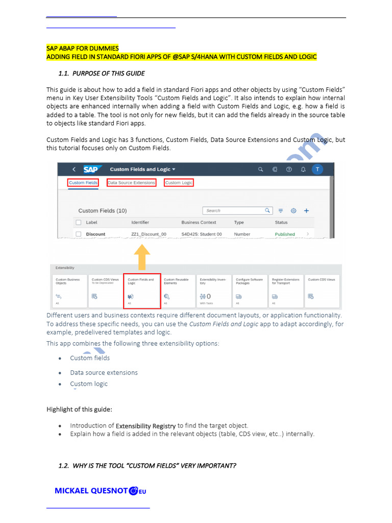 Adding Field in Standard Fiori Apps | PDF