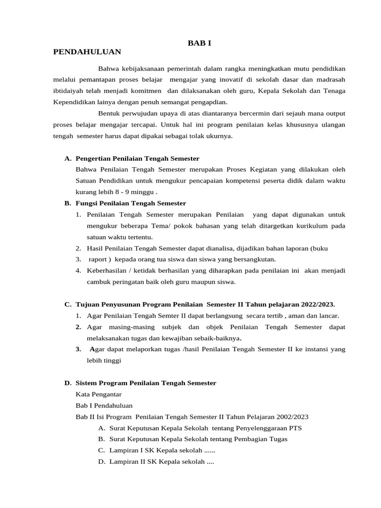 PTS Ii Bab I 2022 - 2023 | PDF