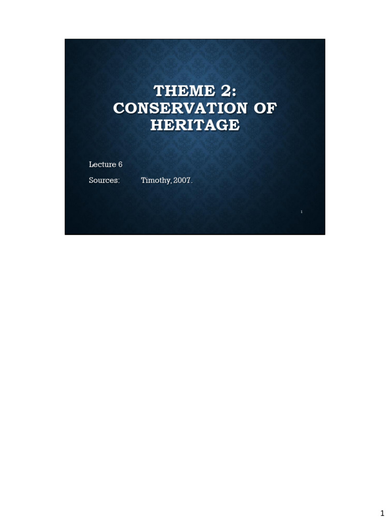 Theme 2 Lecture 6 | PDF