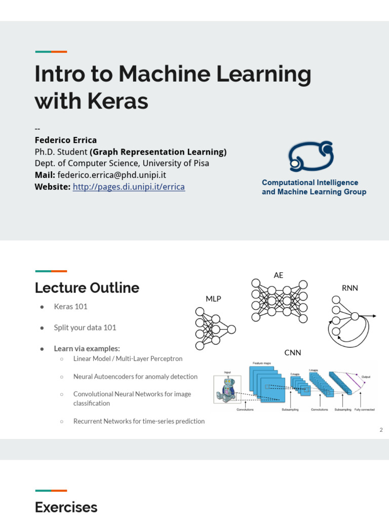 (ISPR) Intro To Machine Learning With Keras | PDF