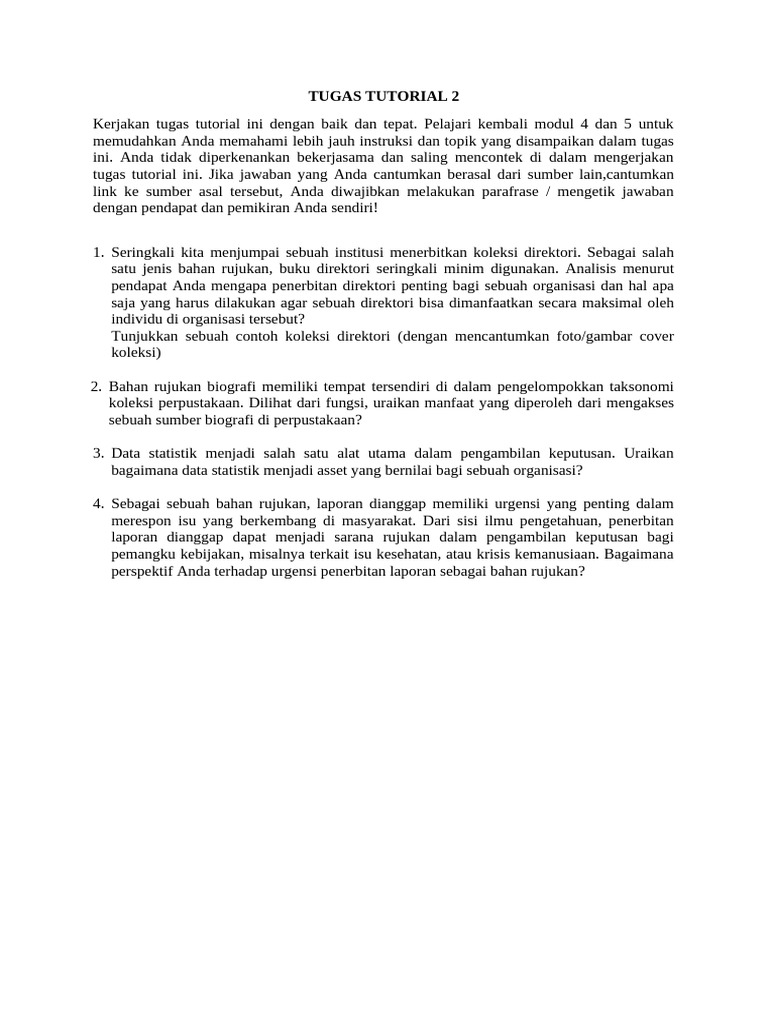 Tugas Tutorial 2 | PDF