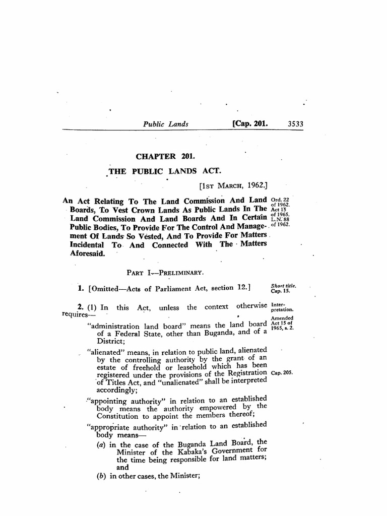 Public Land Act | PDF