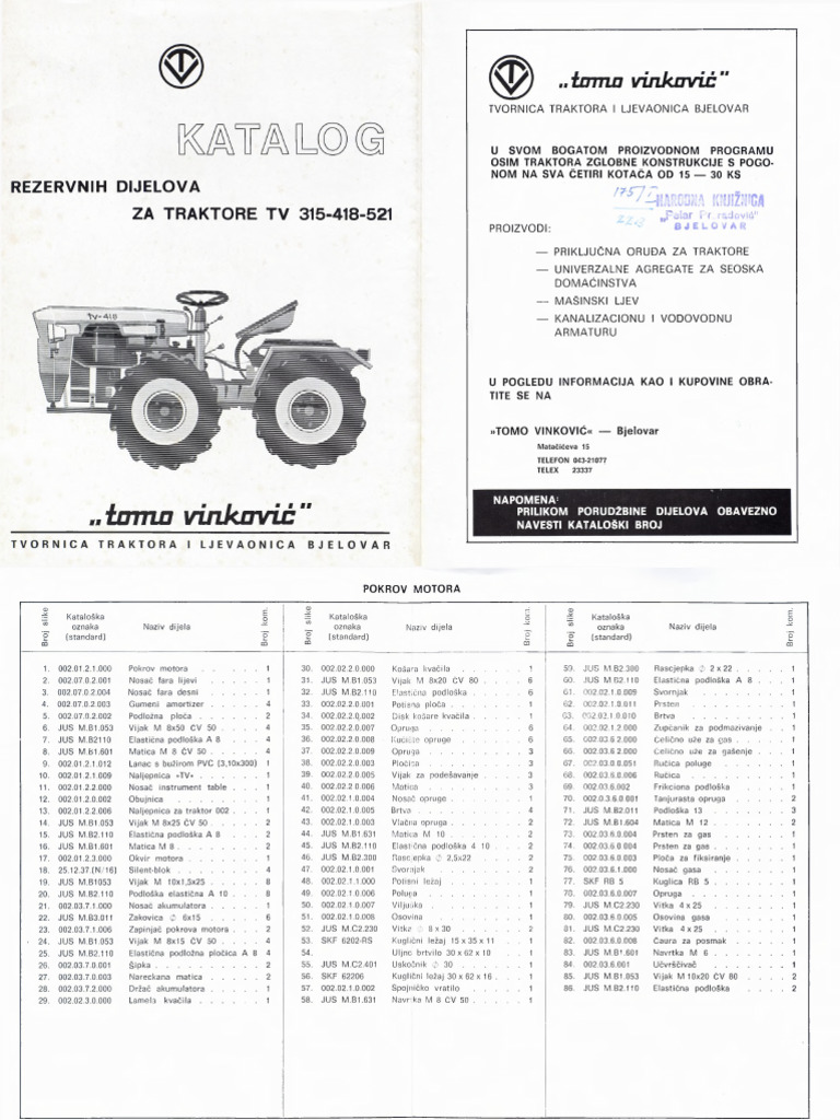 Katalog Tomo Vinkovic 315 418 521 | PDF
