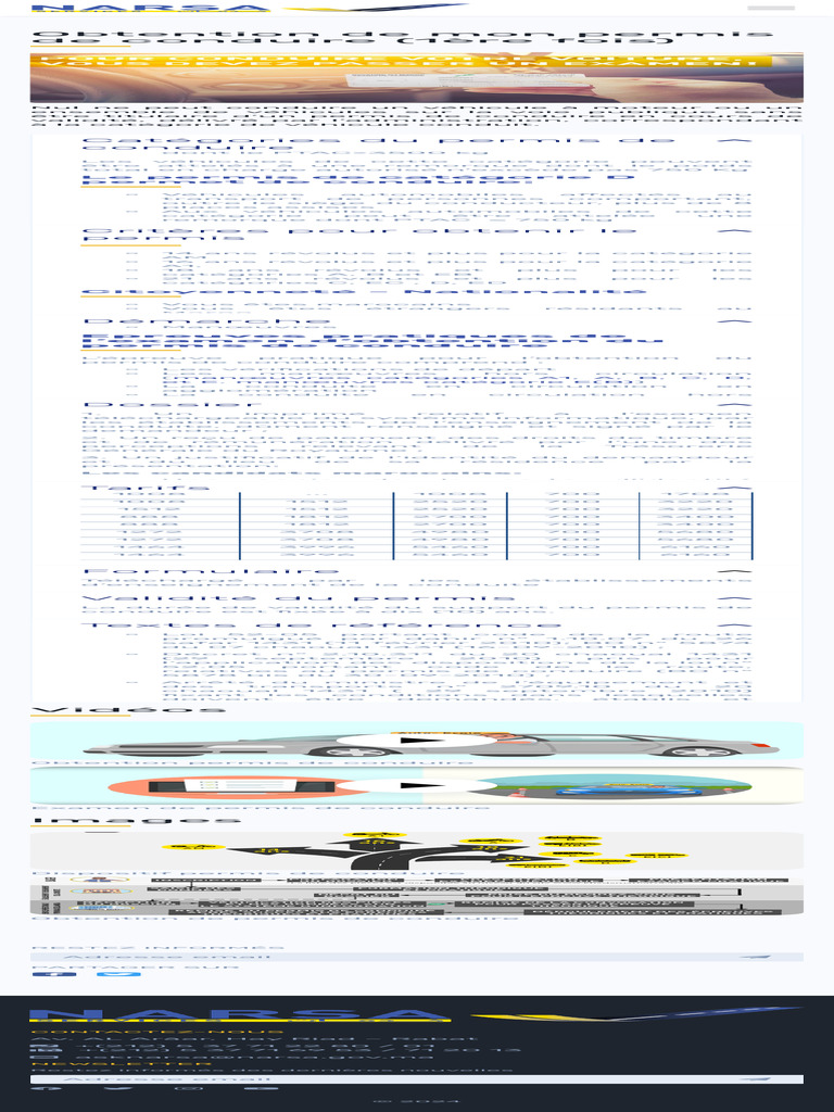 Obtention de Mon Permis de Conduire (1ère Fois) NARSA SERVICES | PDF