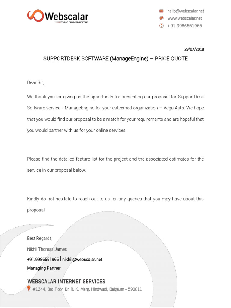 2018 07 July 29 - SupportDesk Software - ManageEngine | PDF