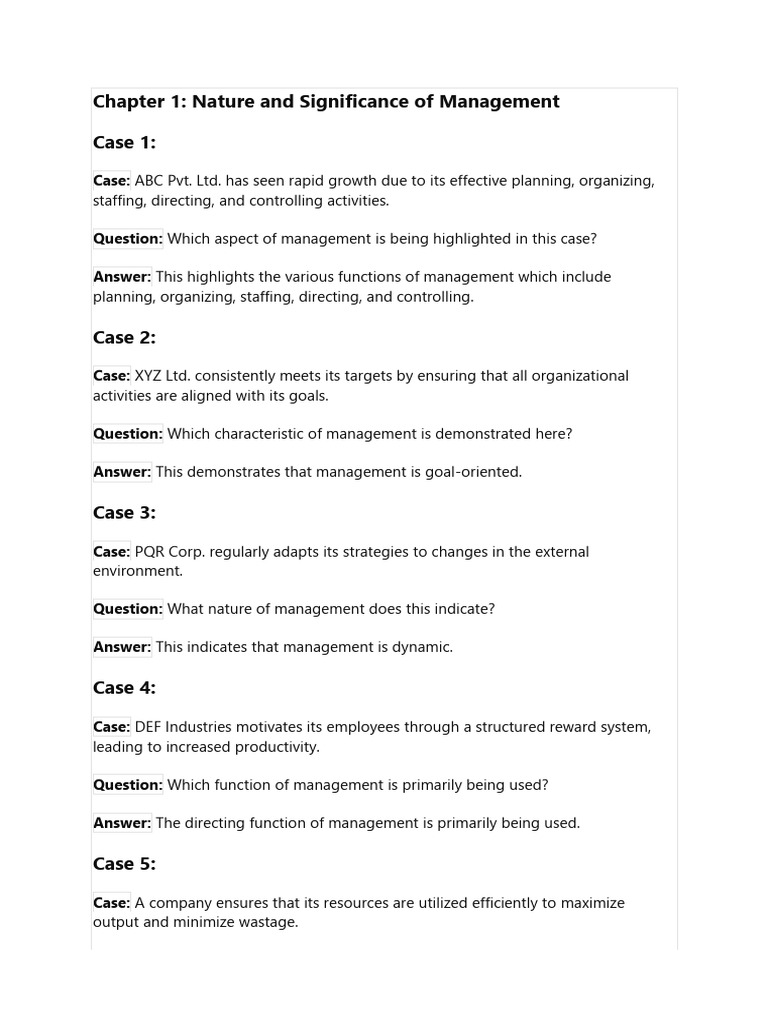 Class 12 BST Case Studies Question | PDF Class 12 BST Case Studies Question | PDF