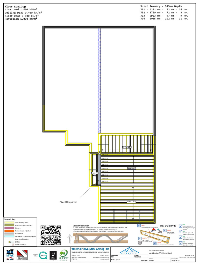 Drawings (Joists) - Joist Design FF 373mm Depth | PDF