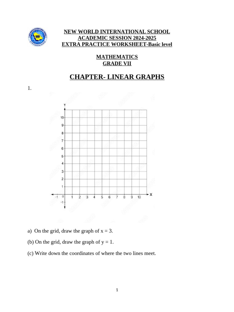 Chapter-Linear Graphs | PDF