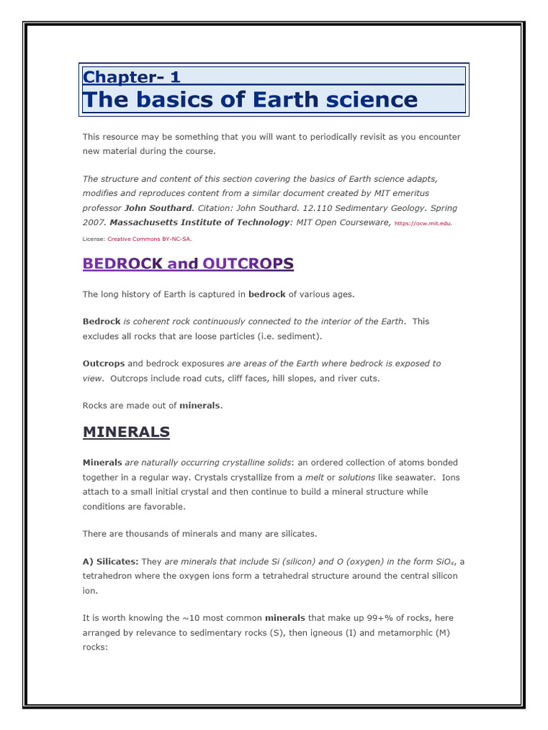 The Basics of Earth Science | PDF