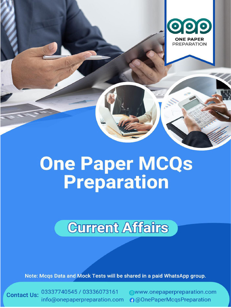 Demo Mcqs File 1 One Paper Preparation Abdullah Khan | PDF