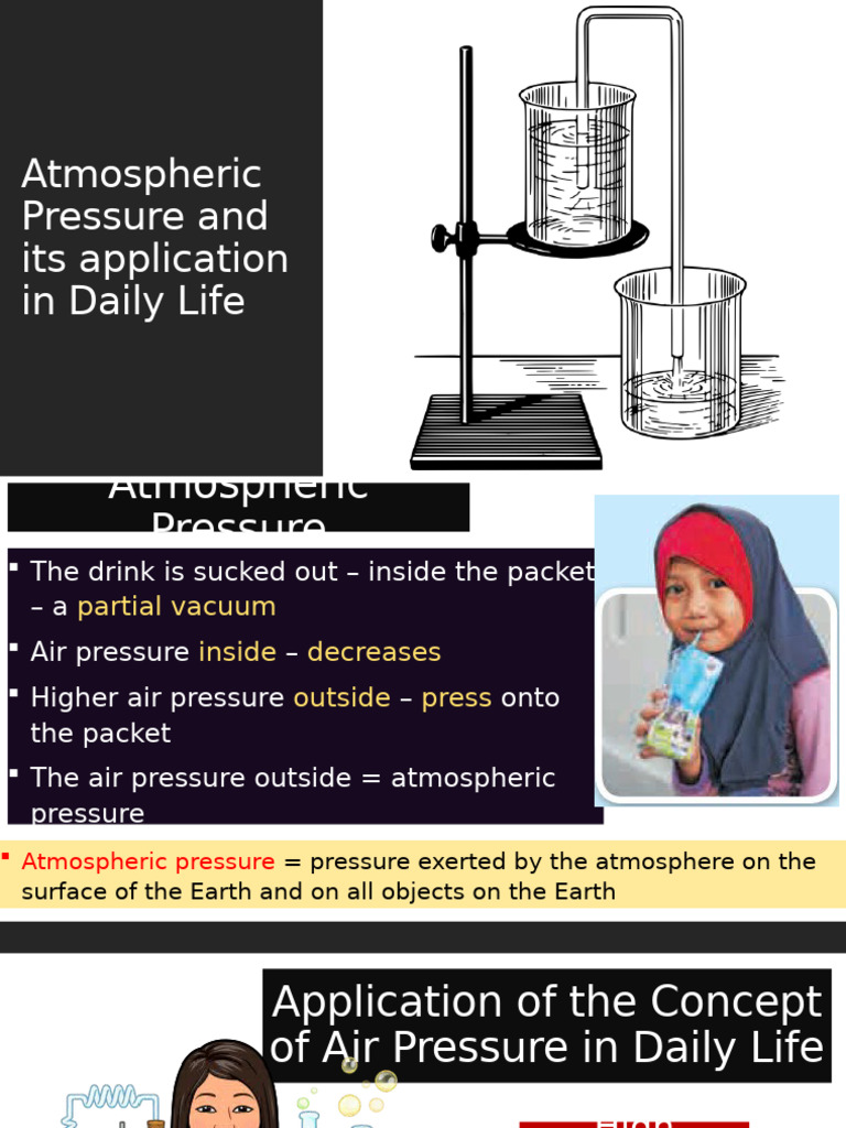8.2 (F) Atmospheric Pressure and Its Application in Daily Life | PDF