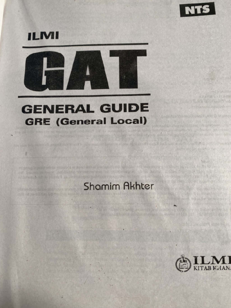 GAT-General MS MPhil PHD Test Prepration - Edit by Shoukat Khan | PDF