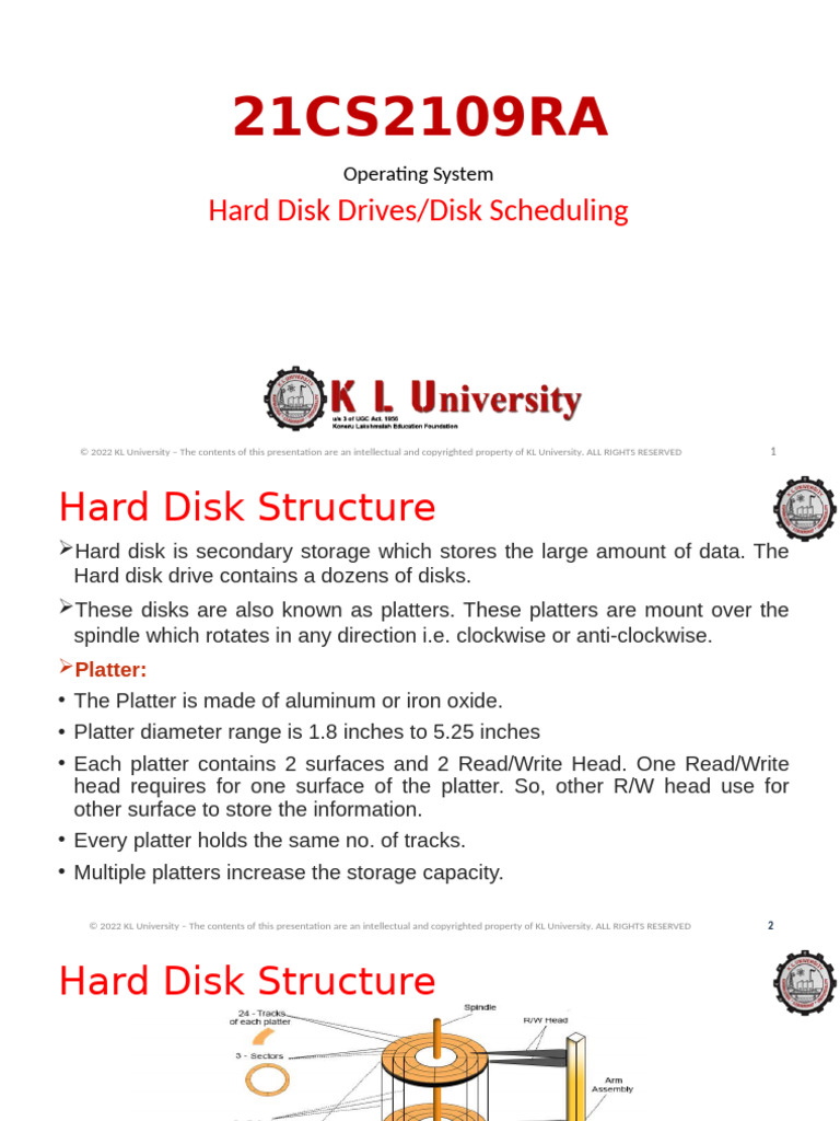 Hard Disk Drives Disk Scheduling | PDF