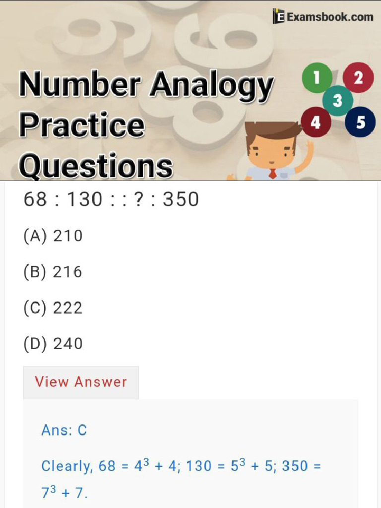 NUMBERS ANALOGY Part 2 | PDF