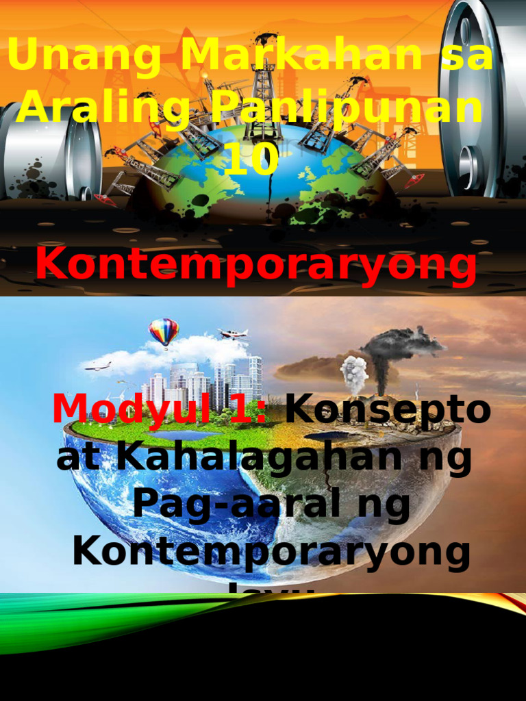 Unang Markahan Sa Araling Panlipunan 10: Kontemporaryong Isyu | PDF