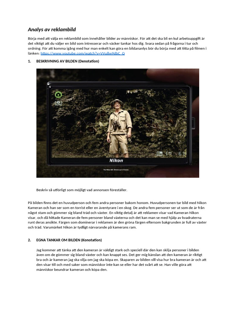 Analys Av Reklambild | PDF