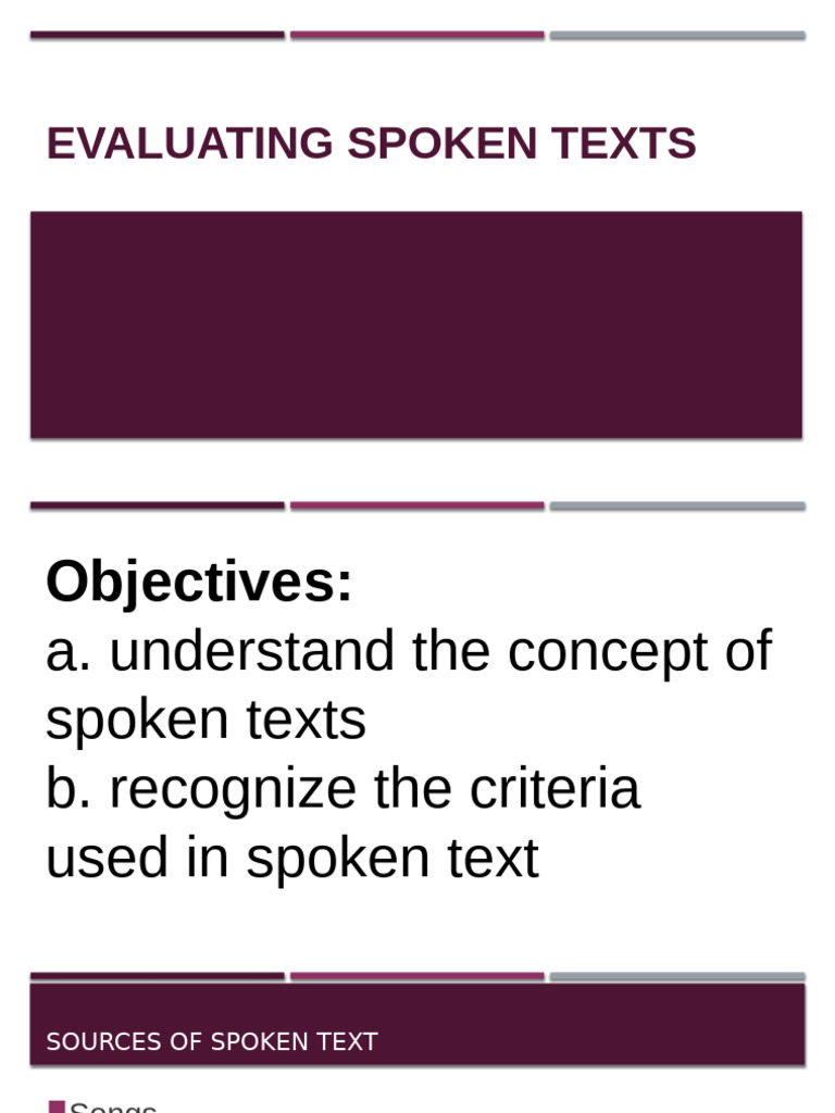Spoken Text | PDF
