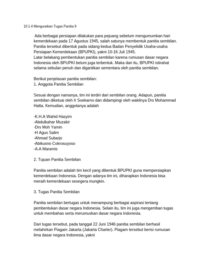 10.1.4 Menguraikan Tugas Panitia 9 | PDF